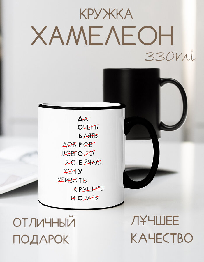 Кружка хамелеон "доброе утро"