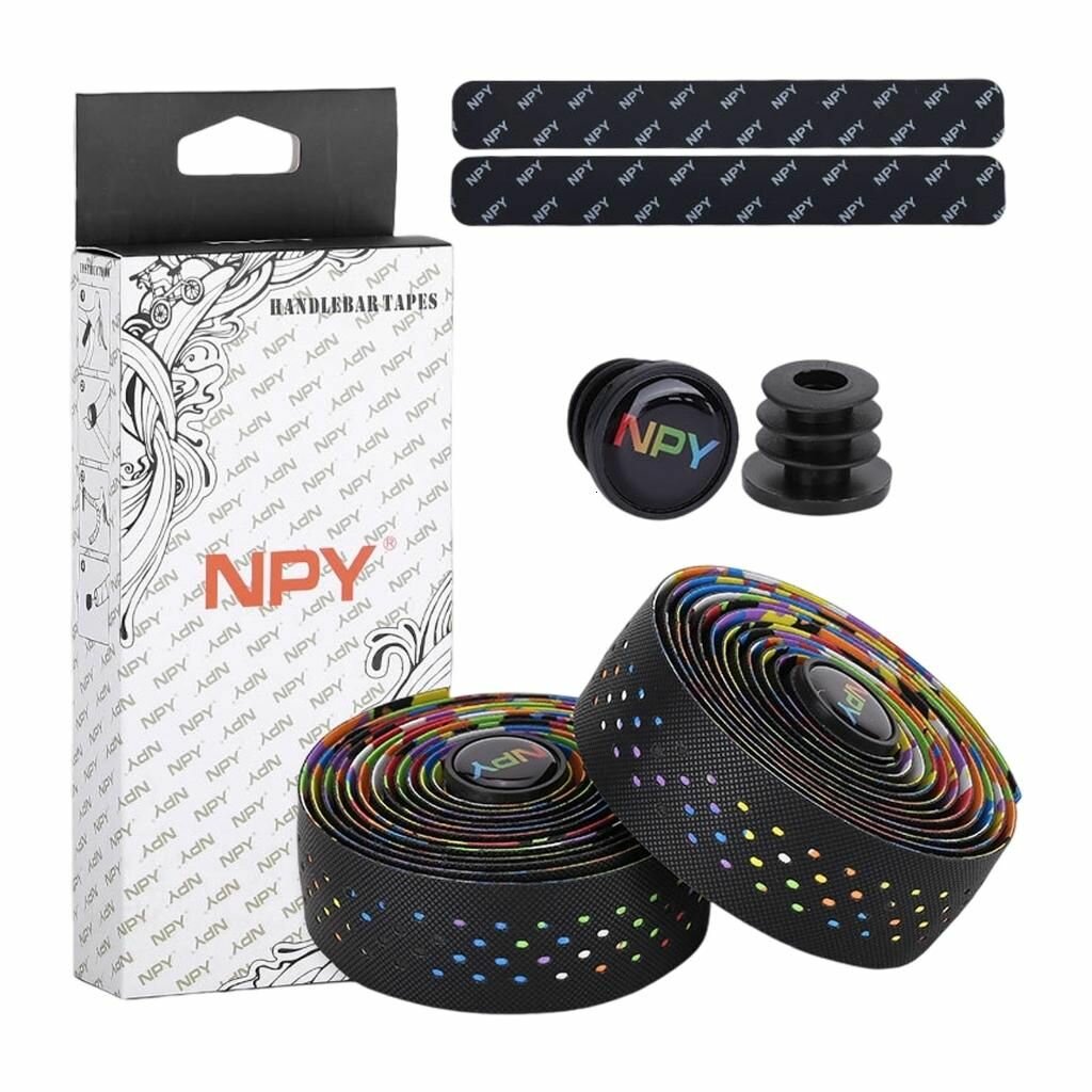 2 шт. Лента для руля велосипеда, антивибрационная обмотка, Черный цвет