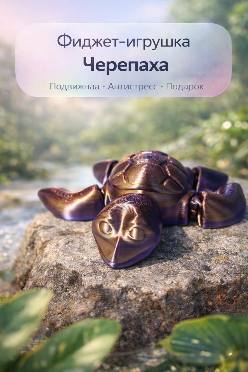 Фиджет-игрушка Черепаха антистресс шарнирная