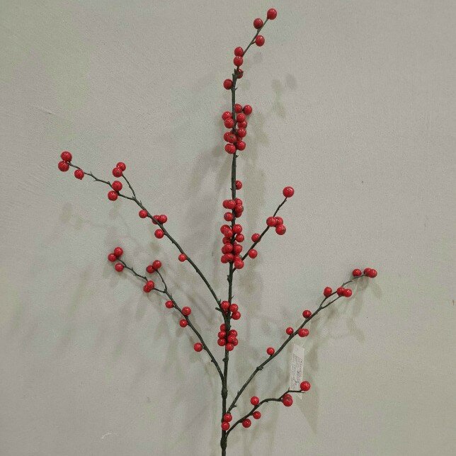 Горячая распродажаИскусственная ягода, сушеная ветка, декоративный цветок, украшение для дома, витрина магазина, красная дикая фруктовая ветка, лесной стиль, цветочный осенний свадебный декор