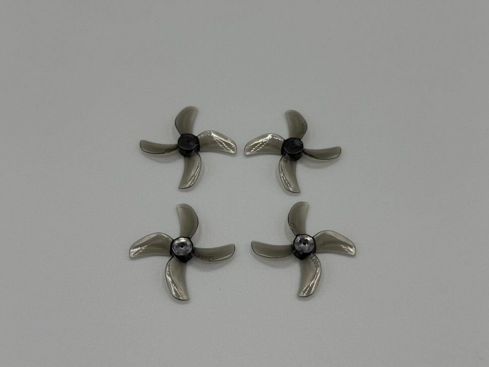 Пропеллеры Gemfan 31mm 4-Blade Propellers 1.0mm Shaft Midnight Gray 00783