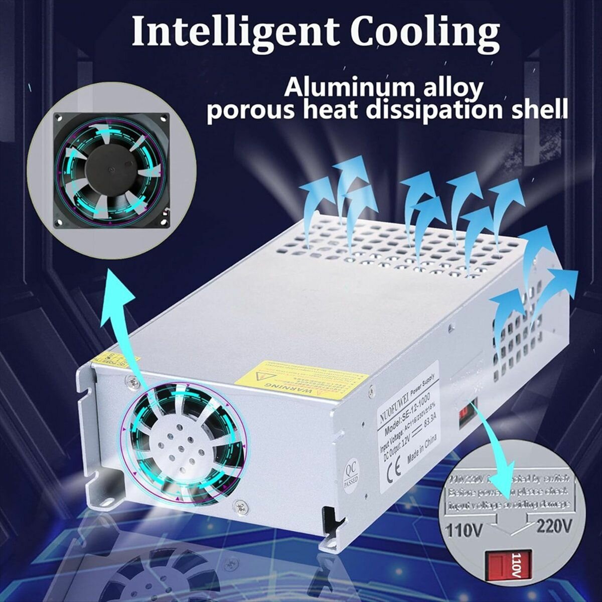 Блок питания постоянного тока 36 В 33,3 А 1200 Вт, преобразователь переменного тока 110 В в импульсный трансформатор для лебедки 36 В.