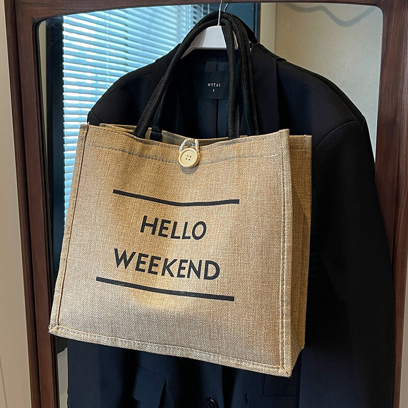 Большая вместительная льняная сумка через плечо для женщин, новая этническая модная сумка для мам, сумка для студентов