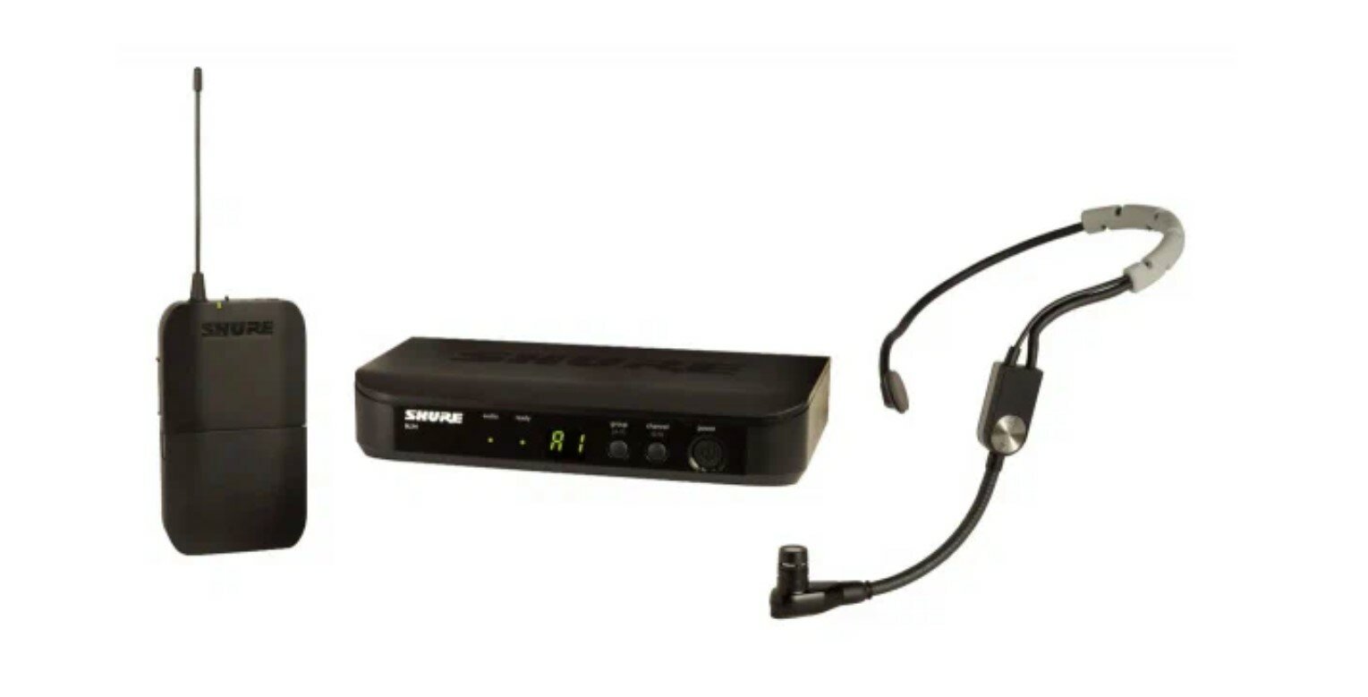 Радиосистема головная с микрофоном Shure BLX14E/SM35 M17, черная