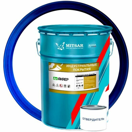 Эпоксидная краска для бетонных полов Akrep -B10 (АКРЭП-Б10), 20 кг + 0,4 кг, белый