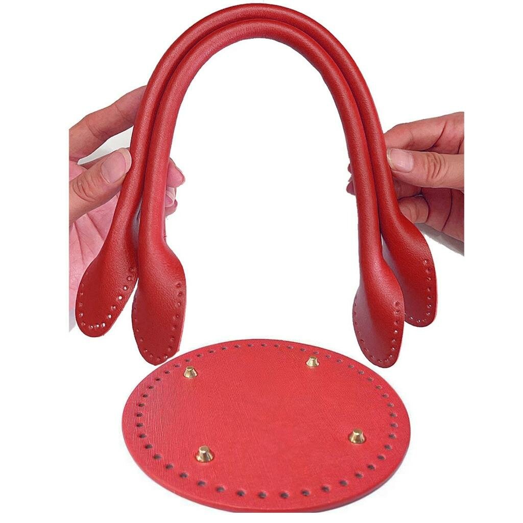 Подкладка для дна сумки из искусственной кожи, Красный 18x18 см