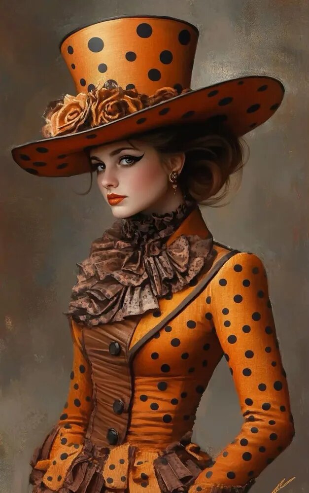 Алмазная Мозаика "Девушка В Шляпе" 40x50 См Алмазная Вышивка / Картина Стразами Подарков / Украшения