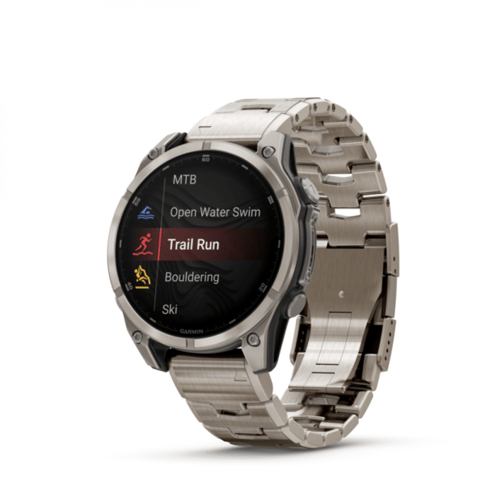 Умные часы Garmin Fenix 8 – 47 mm, AMOLED Sapphire bare titanium, graphite with a titanium band, plus a graphite silicone band (010-02904-40)