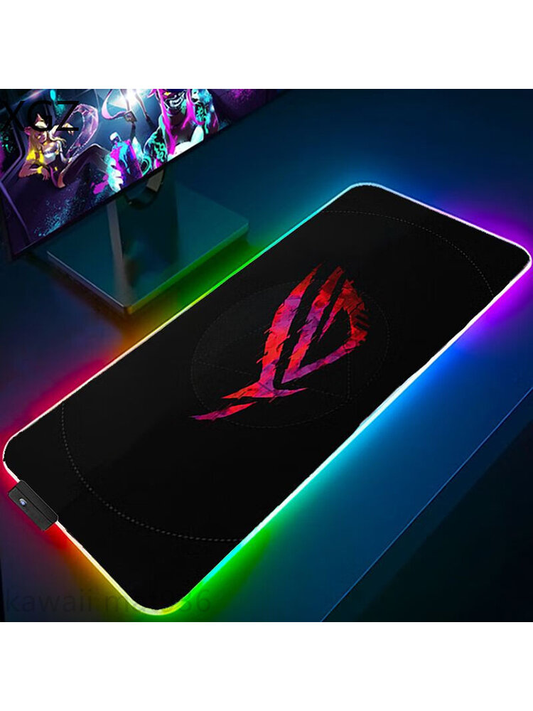 Коврик, для мыши, игровой, RGB LED, Asus ROG, с USB-подсветкой, нескользящая основа
