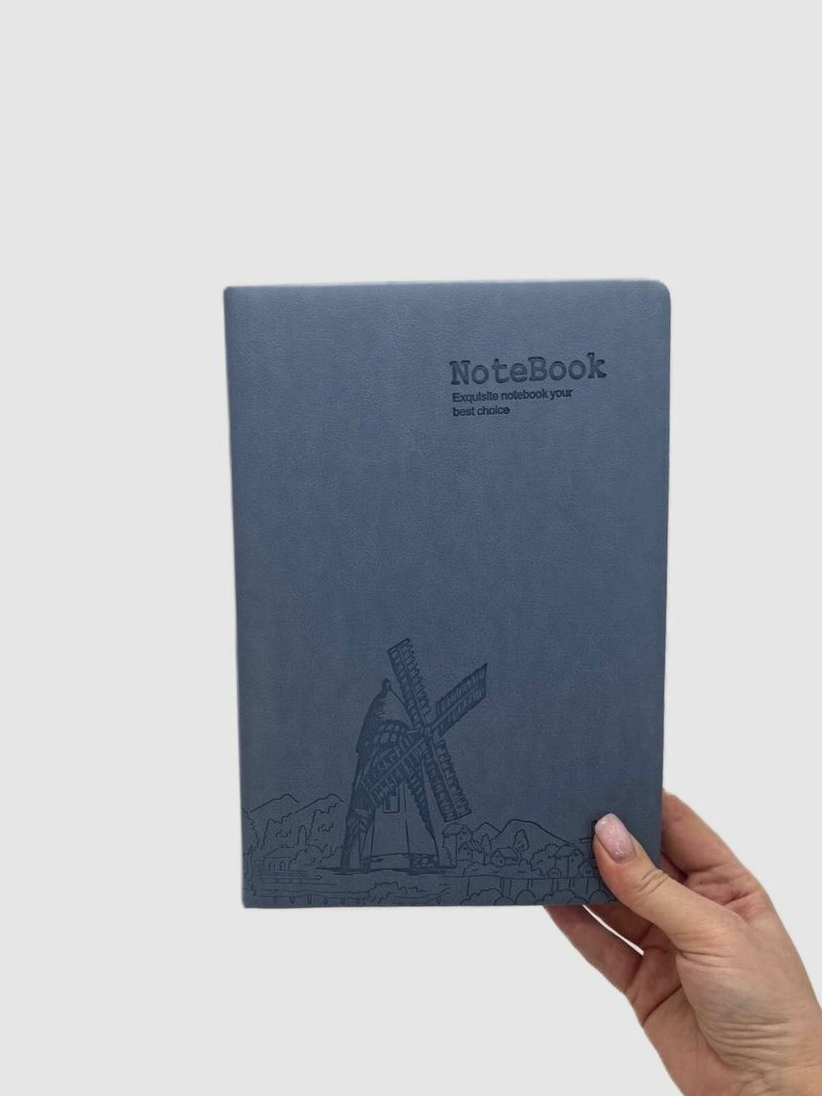 Блокнот 112 л. В5 25*17,5 см лин. серо-голубой (7674-3)