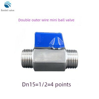 Мини-шаровой кран из нержавеющей стали 304, мини-шаровой кран из внутренней и внешней проволоки, небольшой шаровой кран