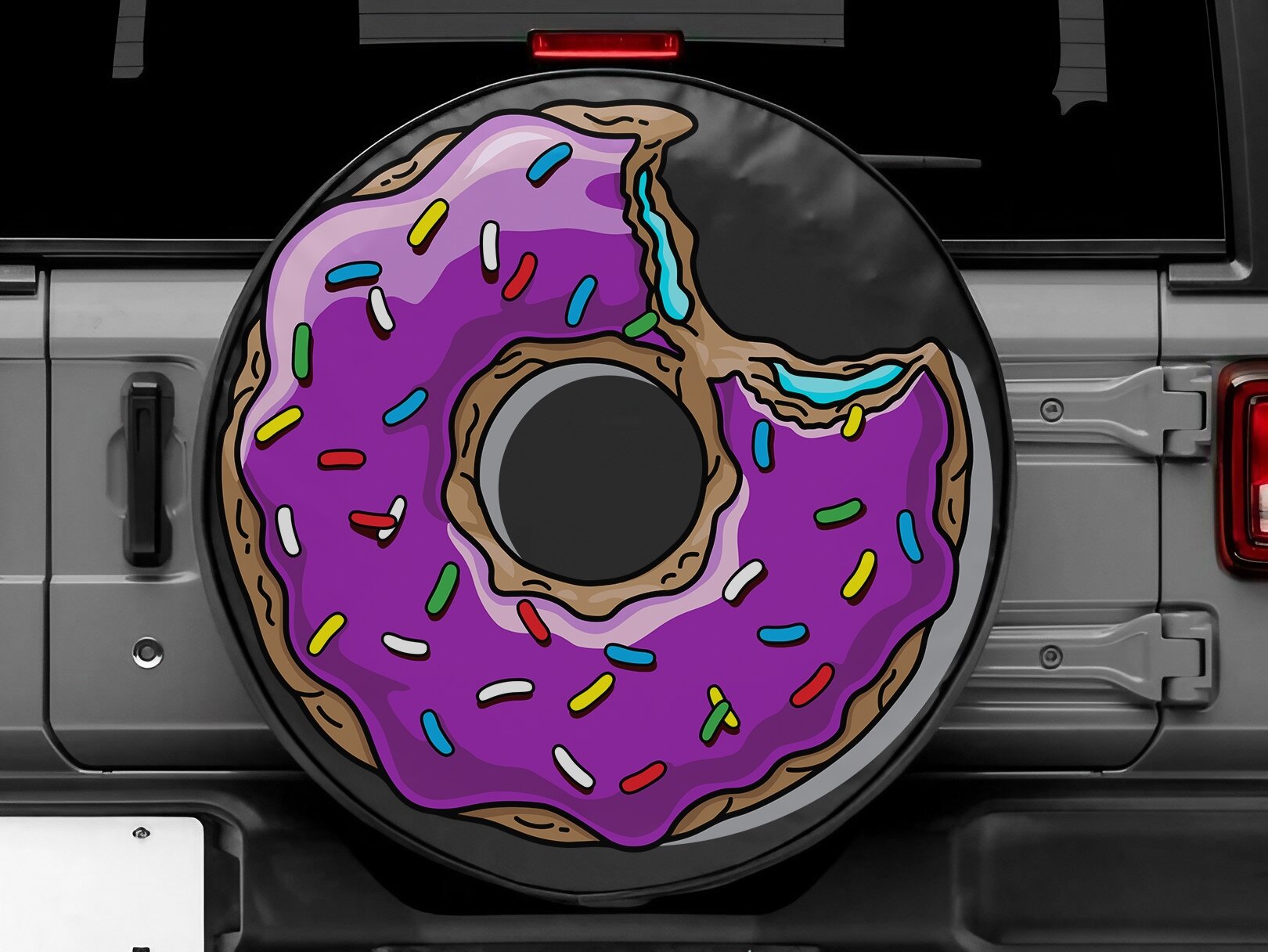 Чехол на колесо Jeep Wrangler TJ 1997–2006 30×9.50R15 без отверстия для камеры "Фиолетовый пончик"