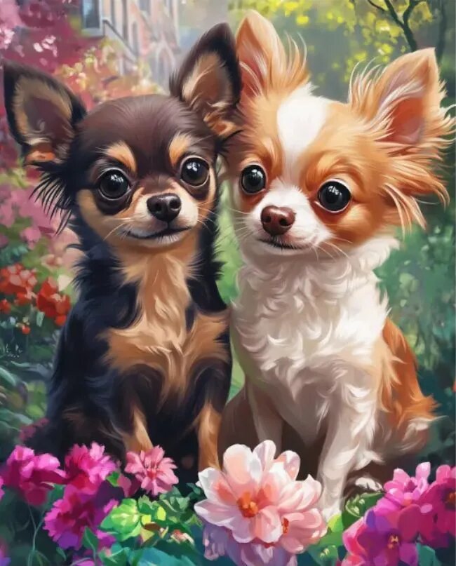 Алмазная Мозаика "чихуахуа" 40x50 См Алмазная Вышивка / Картина Стразами Подарков / Украшения