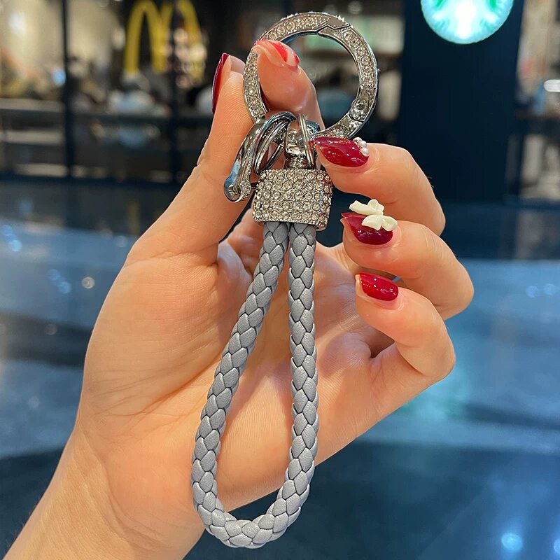 Брелок для ключей от машины, изысканный женский брелок, с бантом, брелок с номером для защиты от потери,