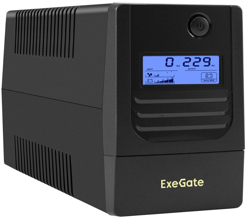Источник бесперебойного питания ExeGate Smart LB-1000. LCD. AVR.4C13. USB