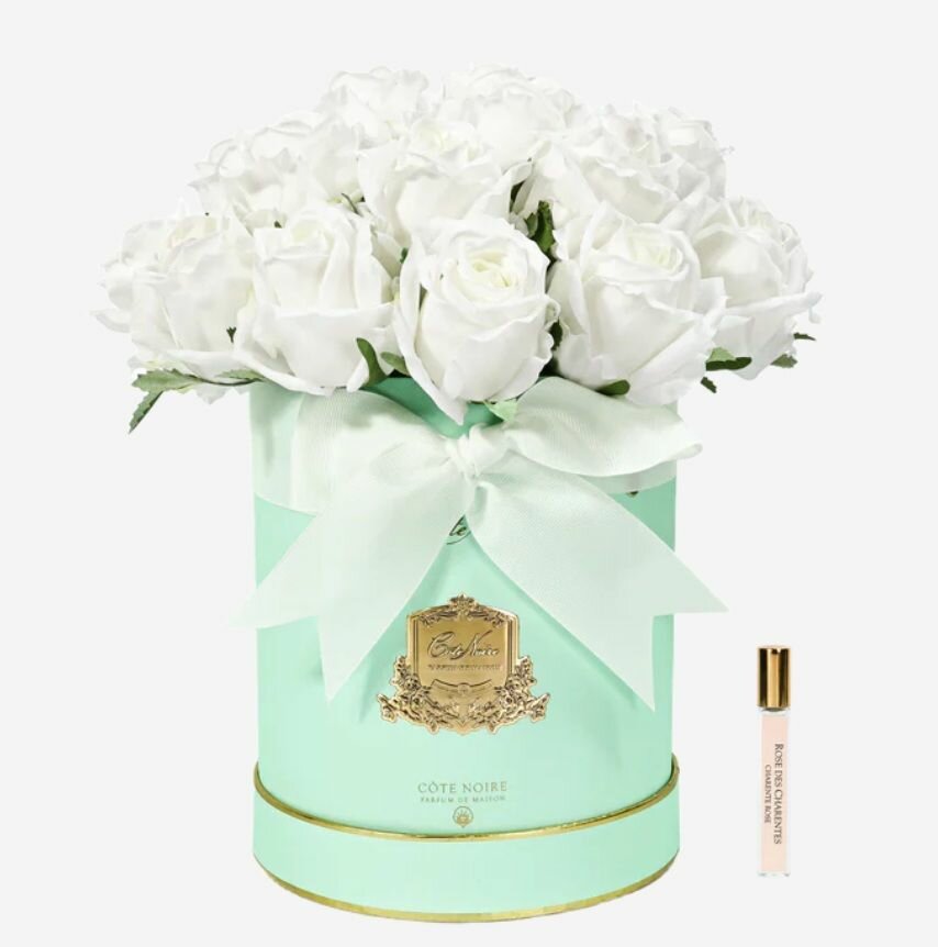 Ароматизированная роза COTE NOIRE ROSE BUDS HAT ivory слоновая кость,1 спрей 10мл, 28x28x30