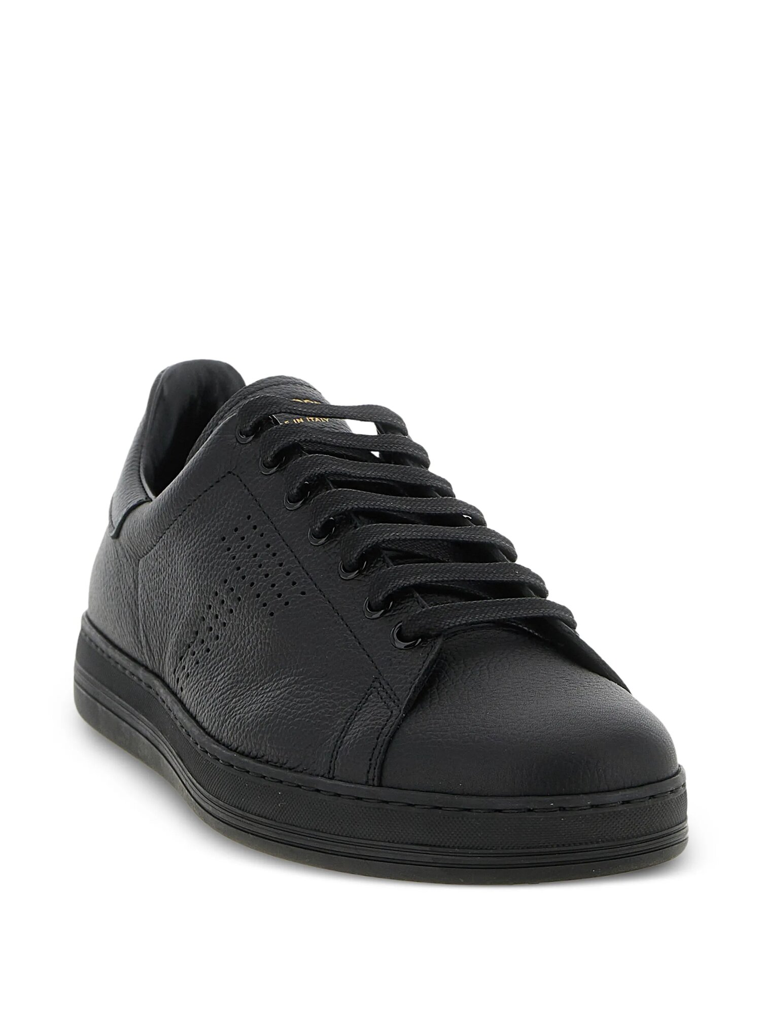 Кроссовки Tom Ford Perforated-logo leather sneakers, размер 41 — фото 1