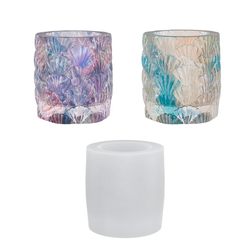 Эпоксидная форма для цветочного горшка с рельефом в виде раковины