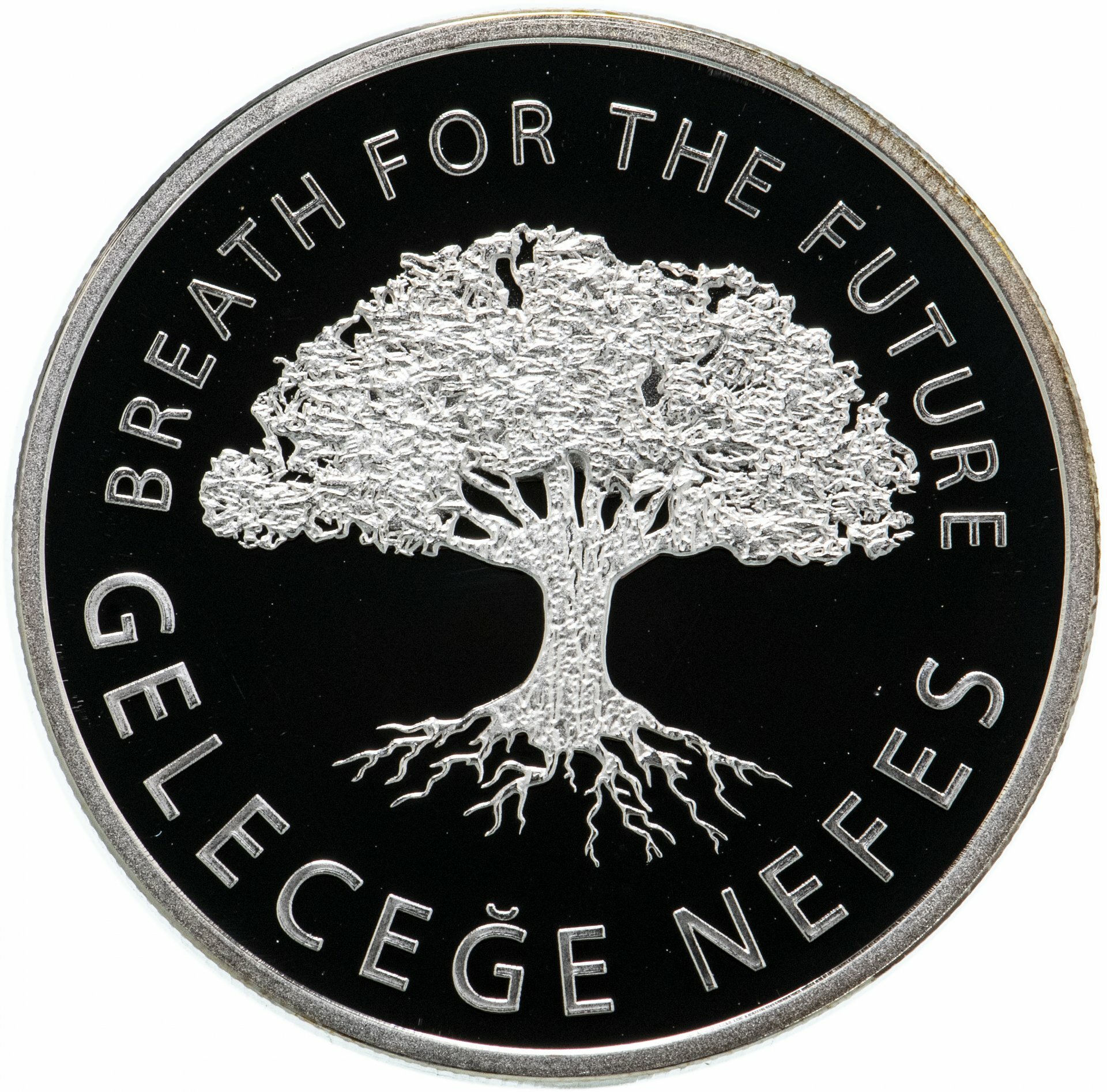 Турция 20 лир 2020 "Национальный день посадки деревьев Дыхание в будущее" Серебро Proof с сертификатом новинка