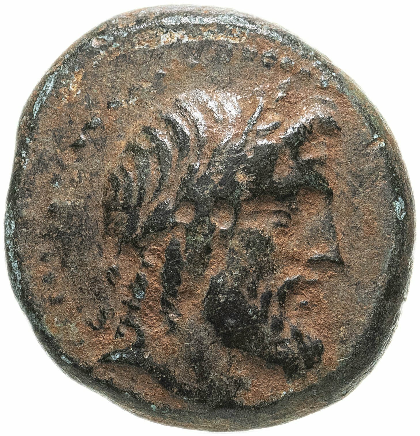 Сирия, Селевкия Пиерийская, 149-6 годы до Р Х , АЕ23 Adelphoi Demi The Brother Peoples", Бронза, в сохранности VF