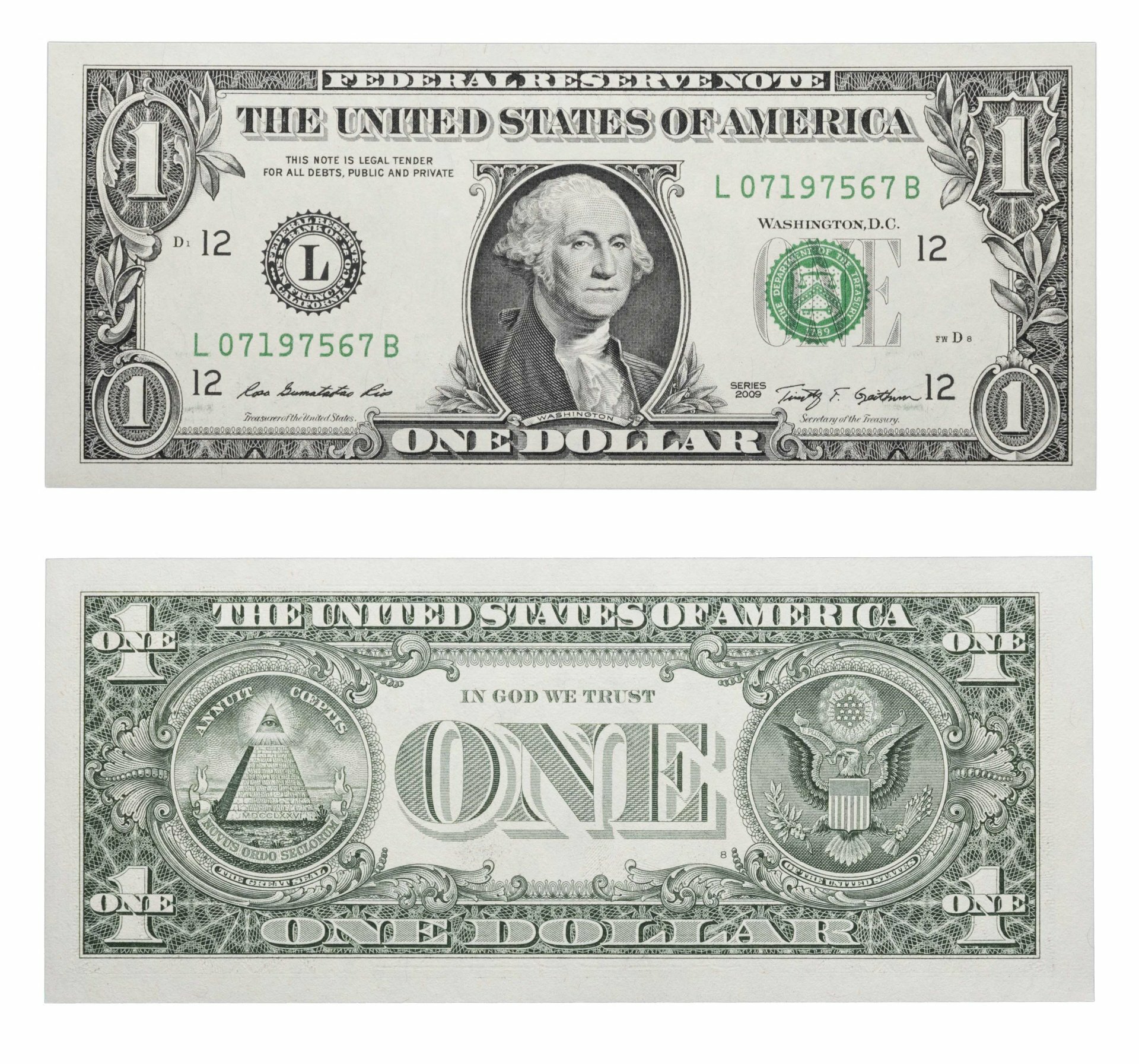 США 1 доллар 2009 год Pick 530 L-Сан Франциско