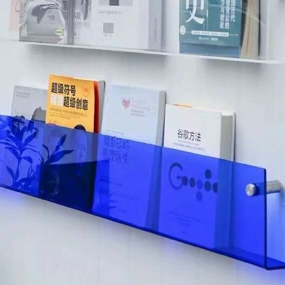 Акриловая настенная книжная полка, настенная стойка для хранения, прозрачная стойка для картинных книг, стойка для журналов, настенное украшение, стойка для хранения и демонстрации