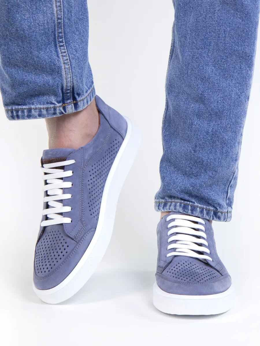 Кеды кожаные летние с перфорацией