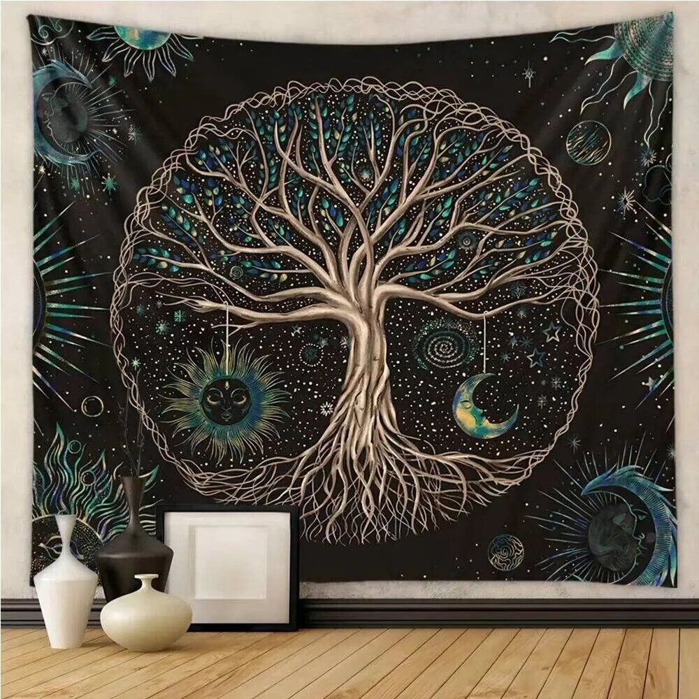 Гобелен "древо жизни психоделический", 200 х 150 см