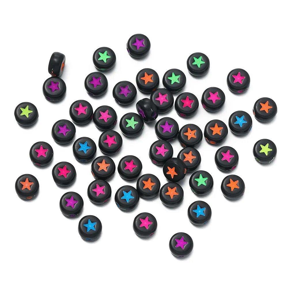 Бусины фигурки для рукоделия и браслетов, Диаметр 7 мм,100 шт.