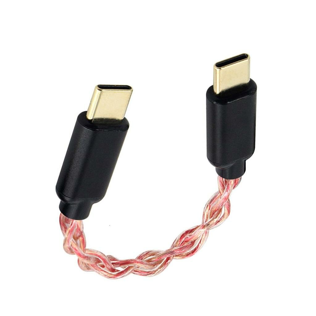 Усилитель для наушников от Type C до Type C, монокристаллический кабель для телефона