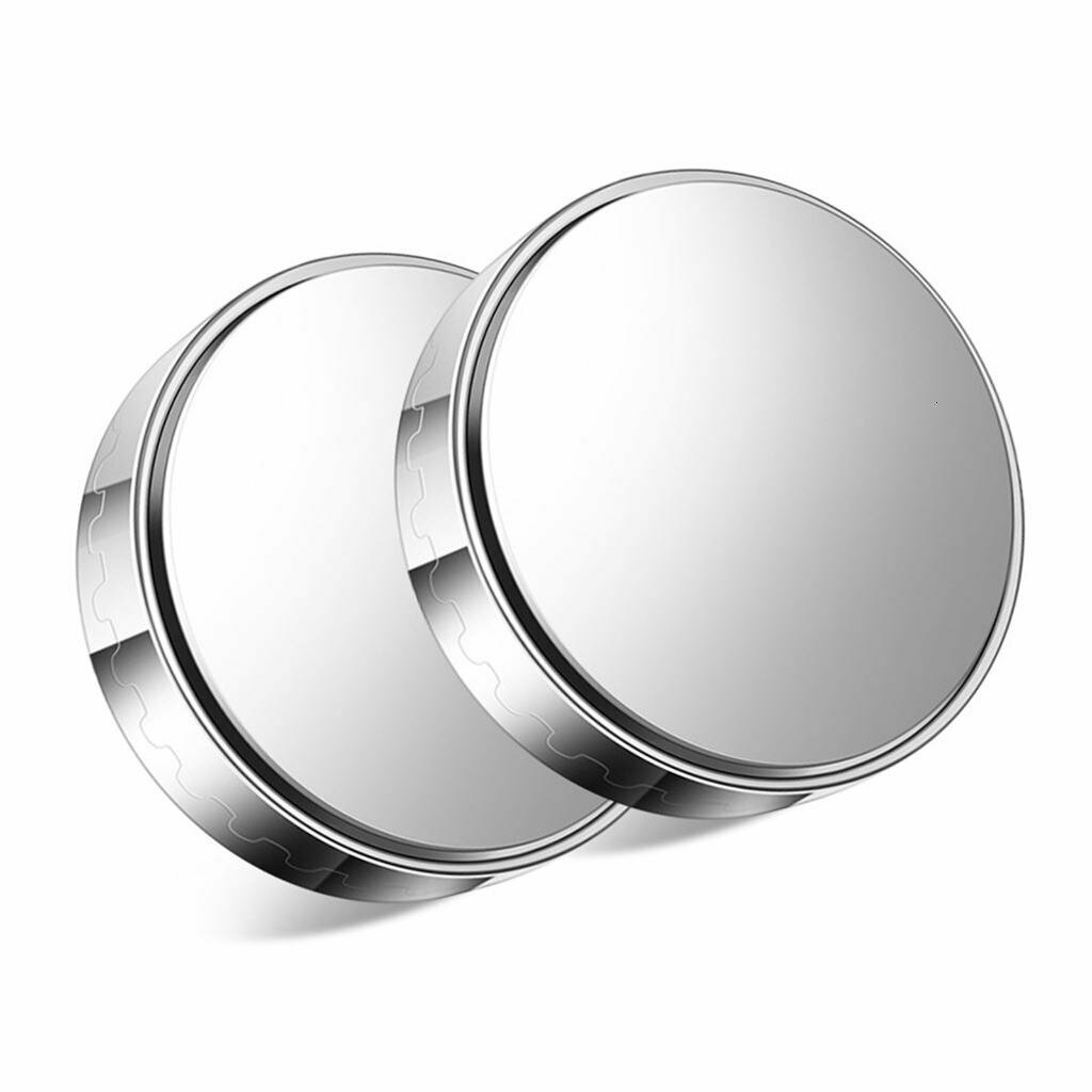 Круглое слепое зеркало без рамки для автомобиля, Серебро