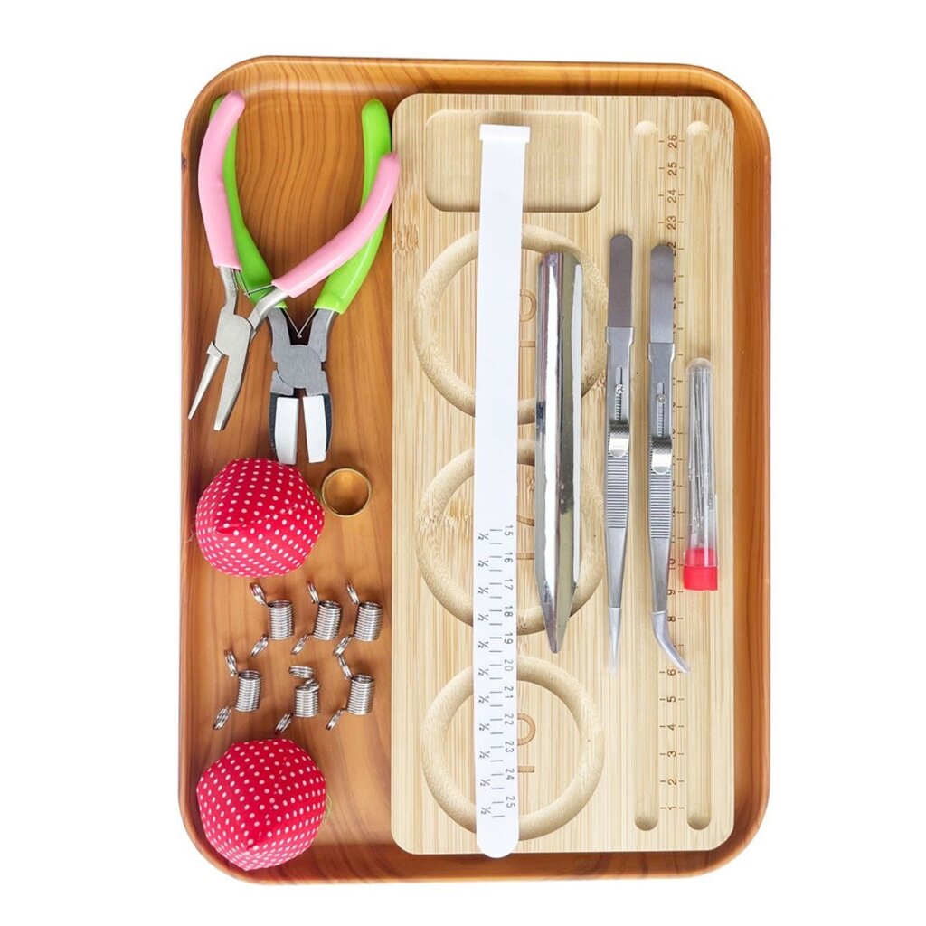 Набор Для Изготовления Ювелирных изделий с Доской для Бисероплетения и Булавками Прочные Флокированные Органайзеры Лоток для Изготовления Браслетов Ожерелий