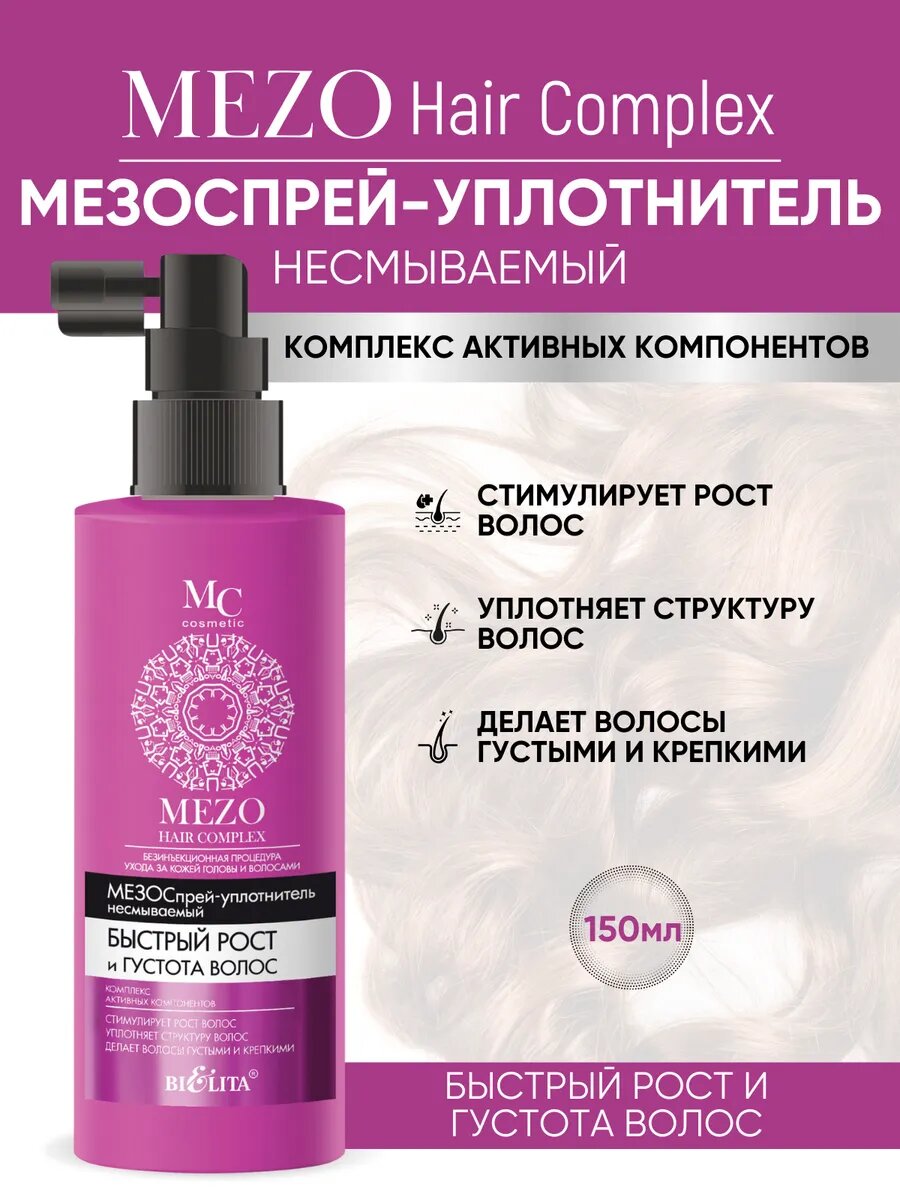 Cпрей-уплотнитель Быстрый рост и густота волос, Несмываемый