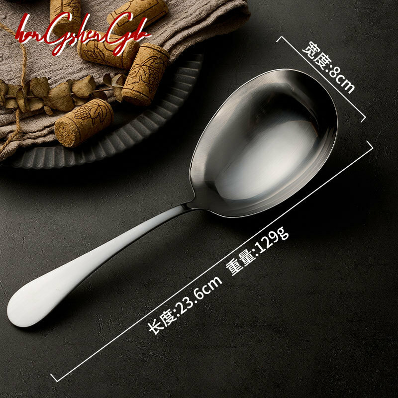 316L нержавеющая сталь, суповая ложка, длинная ручка, большая суповая ложка, очень большая столовая ложка, домашняя ложка для гусиного яйца