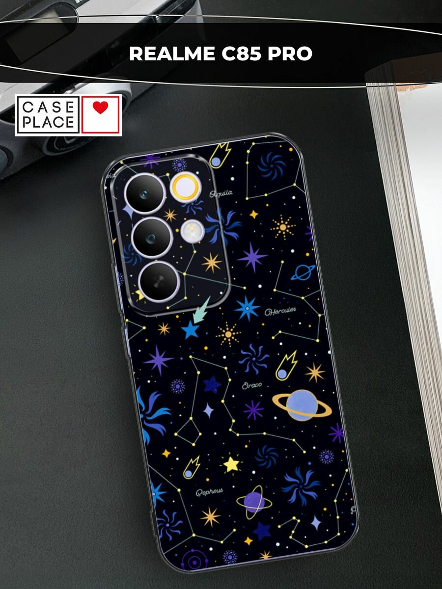 Чехол на Realme C85 Pro / Реалми C85 Про с принтом Цветной космос