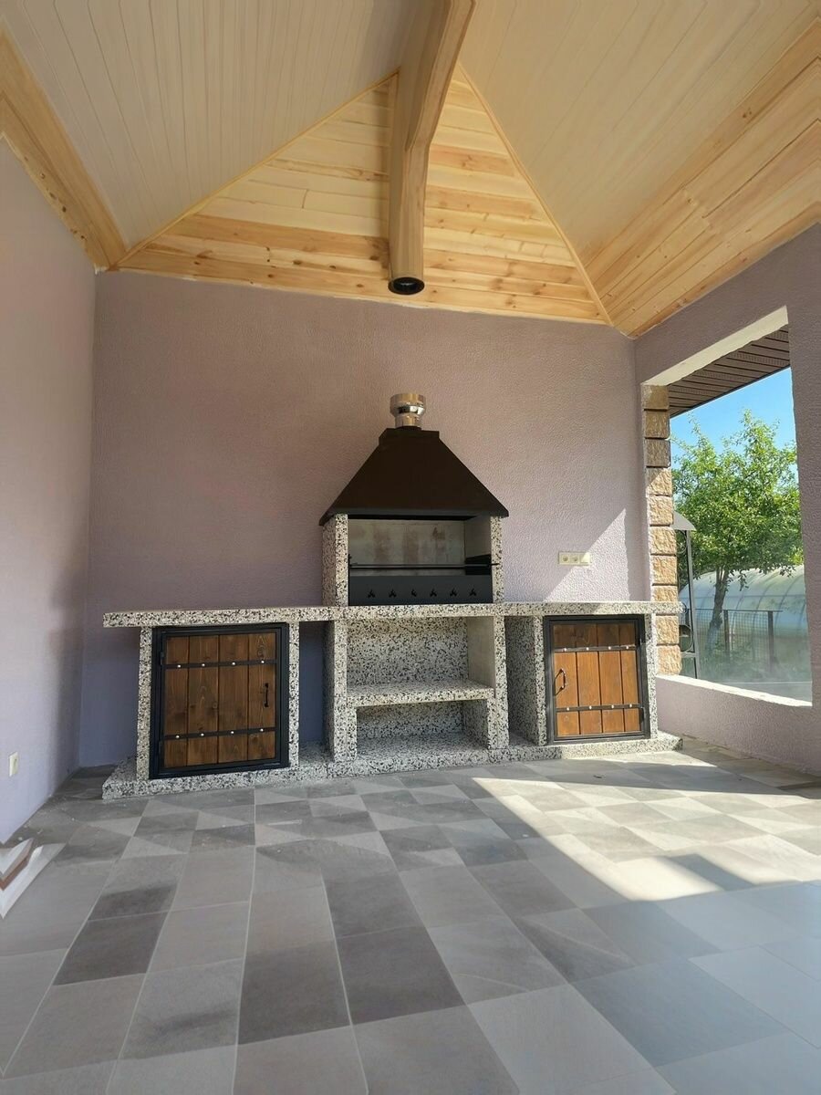 Барбекю комплекс Premium Stone, мангальная зона, мангал