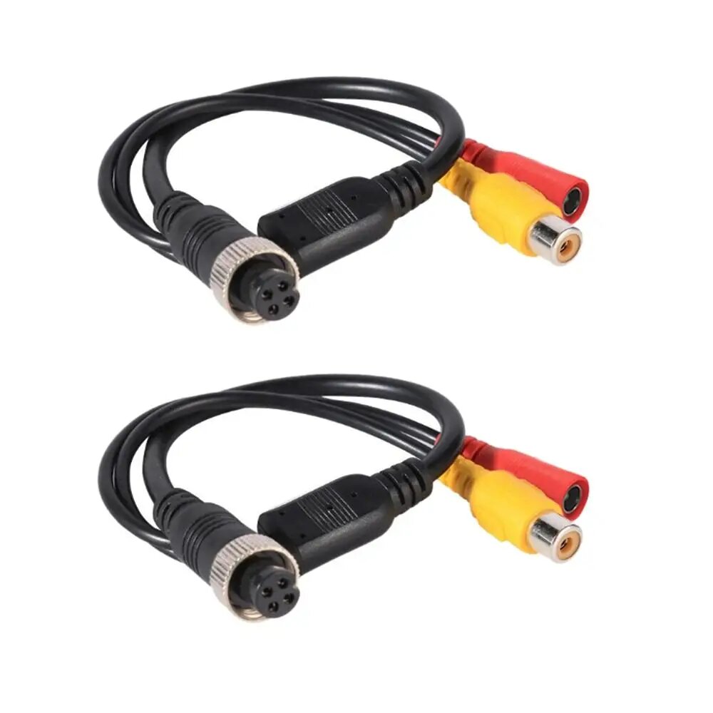 2 шт. адаптер-конвертер 4-контактный адаптер автомобильный задний жгут проводов сигнала камеры жгут проводов для BNC RCA женский авиационный адаптер кабеля