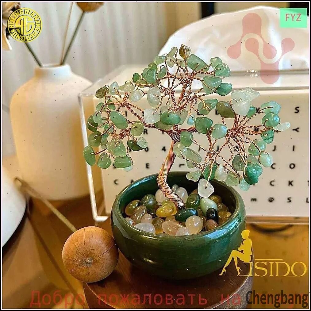Дерево счастья из натурального Нефрит
