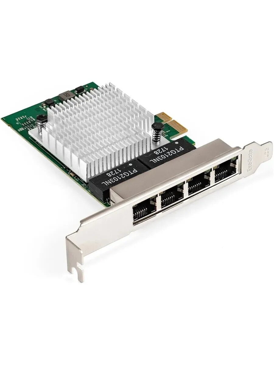 Сетевой адаптер EXE-564, EX296211RUS PCI-E x1 v2.0, 4xRJ45