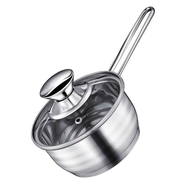 Ковш 12см/0.7л с крышкой REGENT inox Bimbo vitro