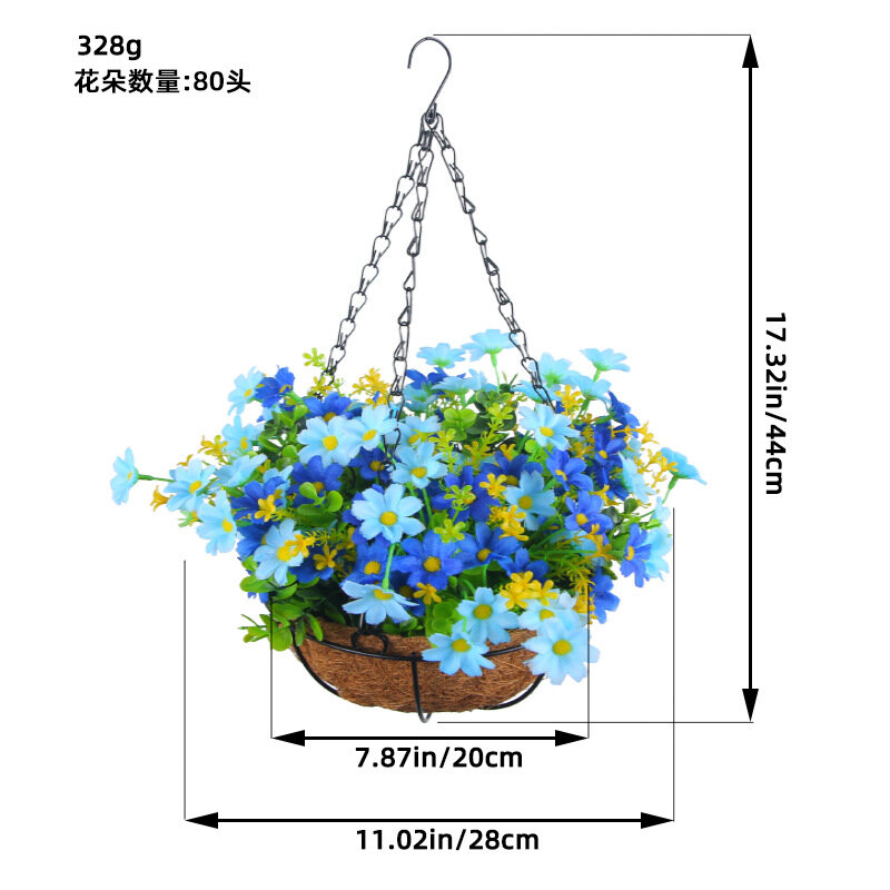 Подвесная корзина с искусственными цветами Port Love Spring, различные подвесные корзины с бантиками, цветочные гирлянды, домашний декор из железа с цветочным узором для подвесных горшков.