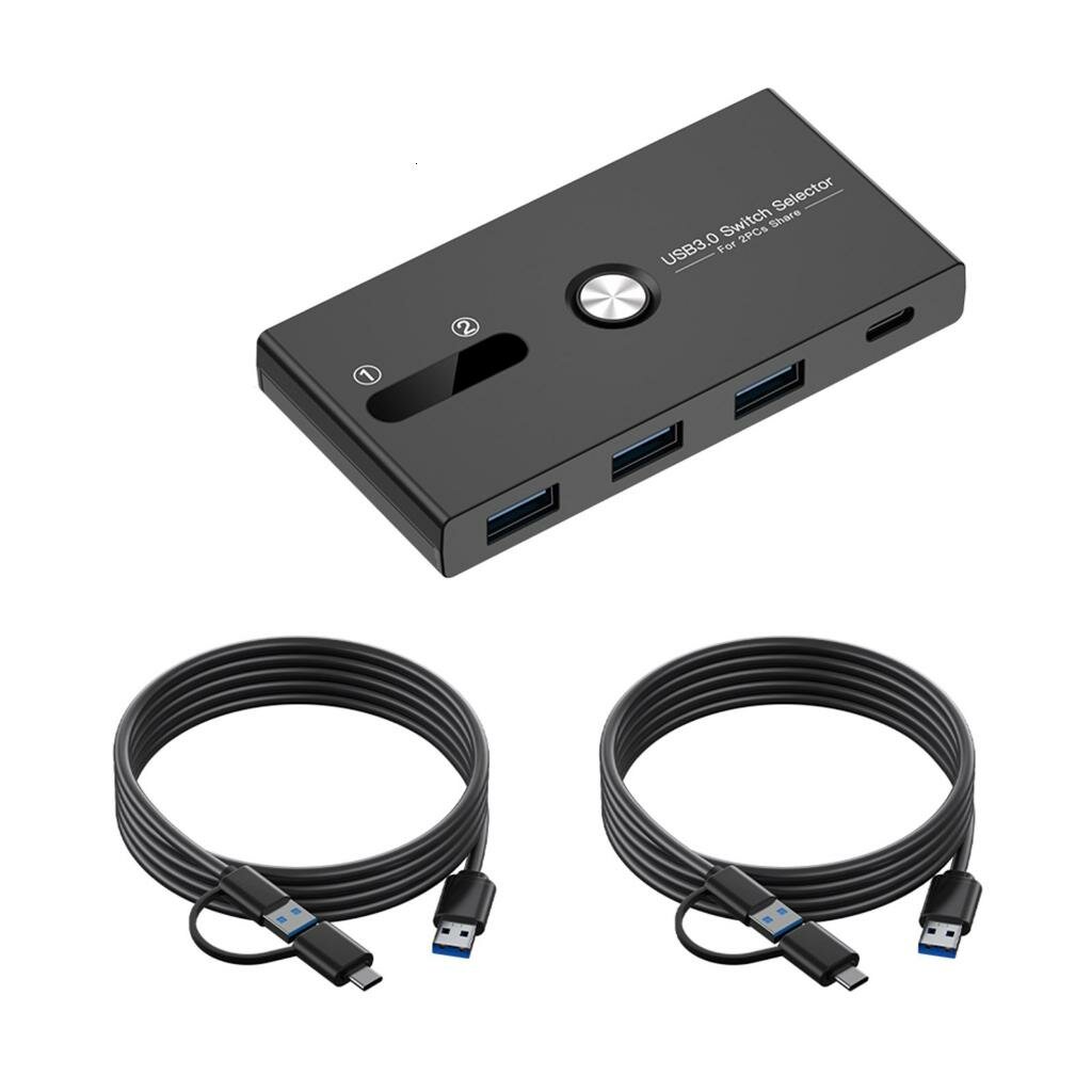 USB 3.0 KVM-переключатель Type C, 2 входа, 4 выхода