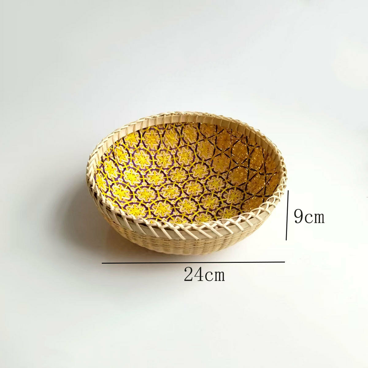 Вьетнамская ручная работа, цветная плетеная корзина для фруктов из бамбука, корзина для хлеба, корзина для паровых булочек, настольная корзина для закусок, корзина для сухофруктов, кухонная корзина для яиц из бамбука