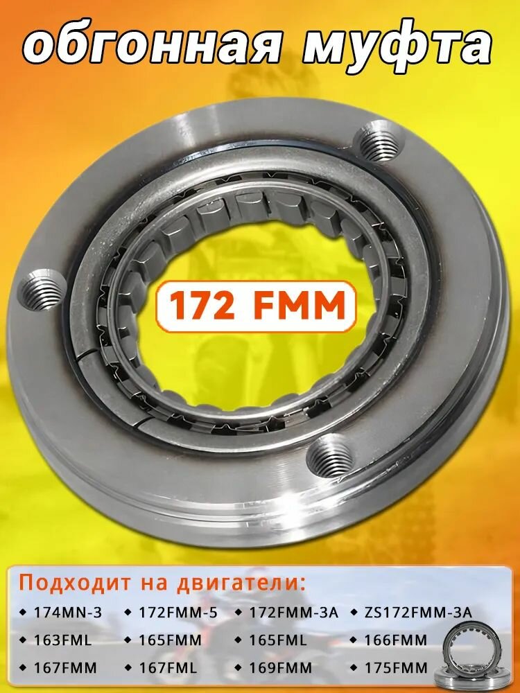 Муфта обгонная 20 роликов для двигателей: 163-164 FML 165 FMM 166 FMM 167 FMM 169 FMM 170 FMM 172 FMM 174 MN