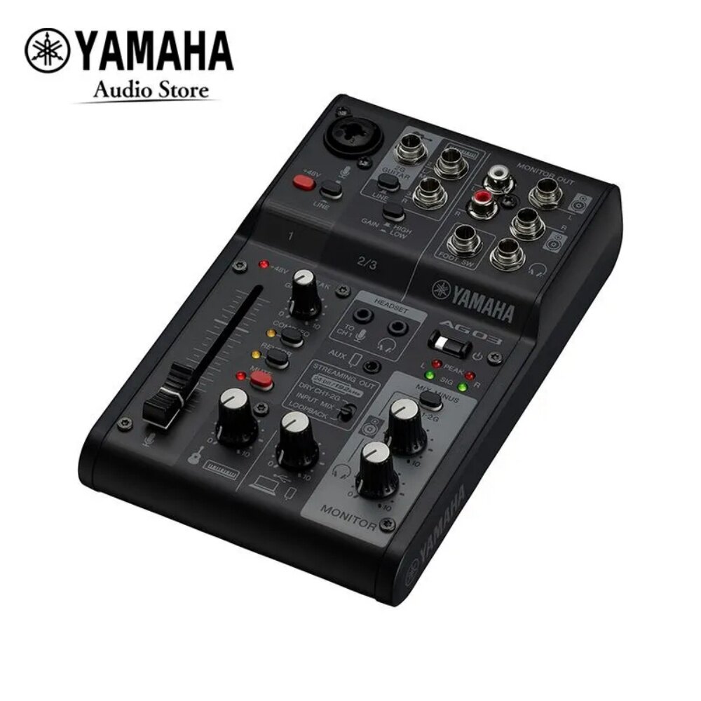 Yamaha AG03 MK2 black звуковая карта микшер K song живая запись дубляж небольшой импорт