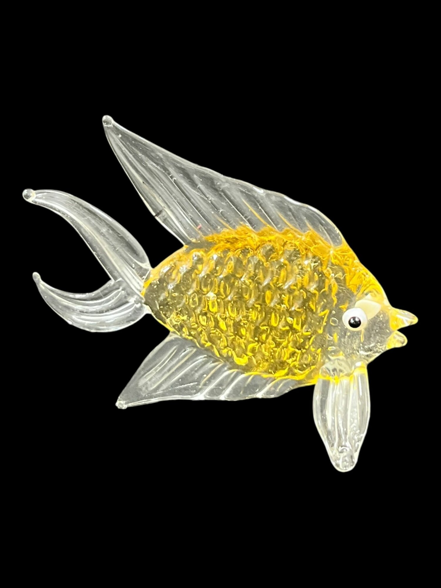 Винтажная стеклянная статуэтка Рыбка, времен СССР