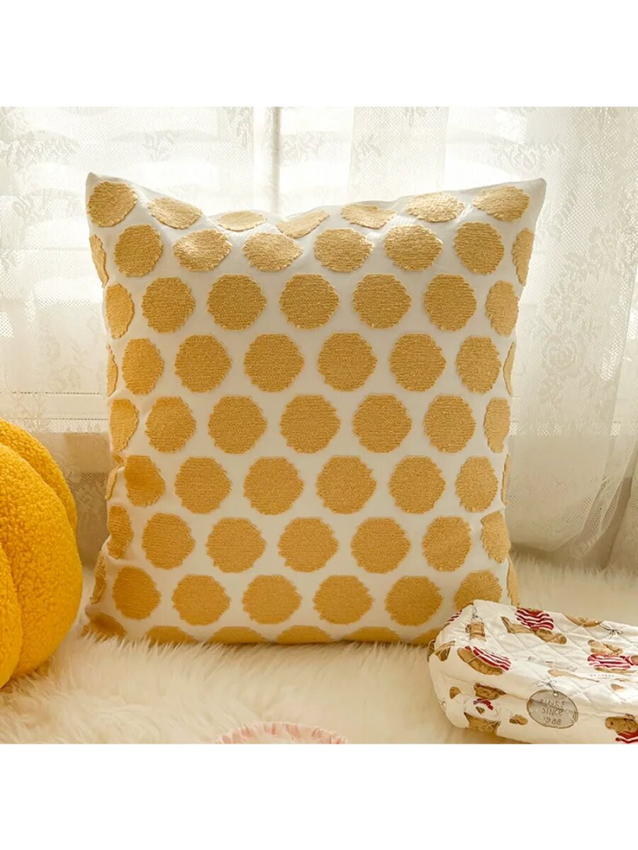 Подушка Тыква Manyue-Кислород желтый 45x45, с наполнителем