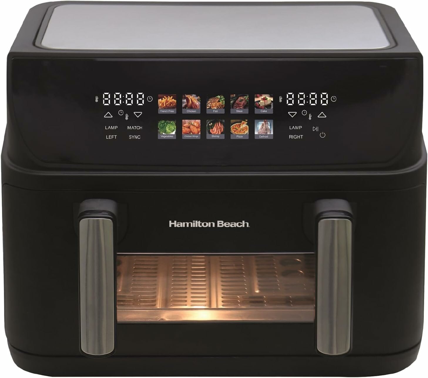 Фритюрница Hamilton Beach Air Fryer, FlexiZone Dual Drawers, 2400Вт, 10 л
