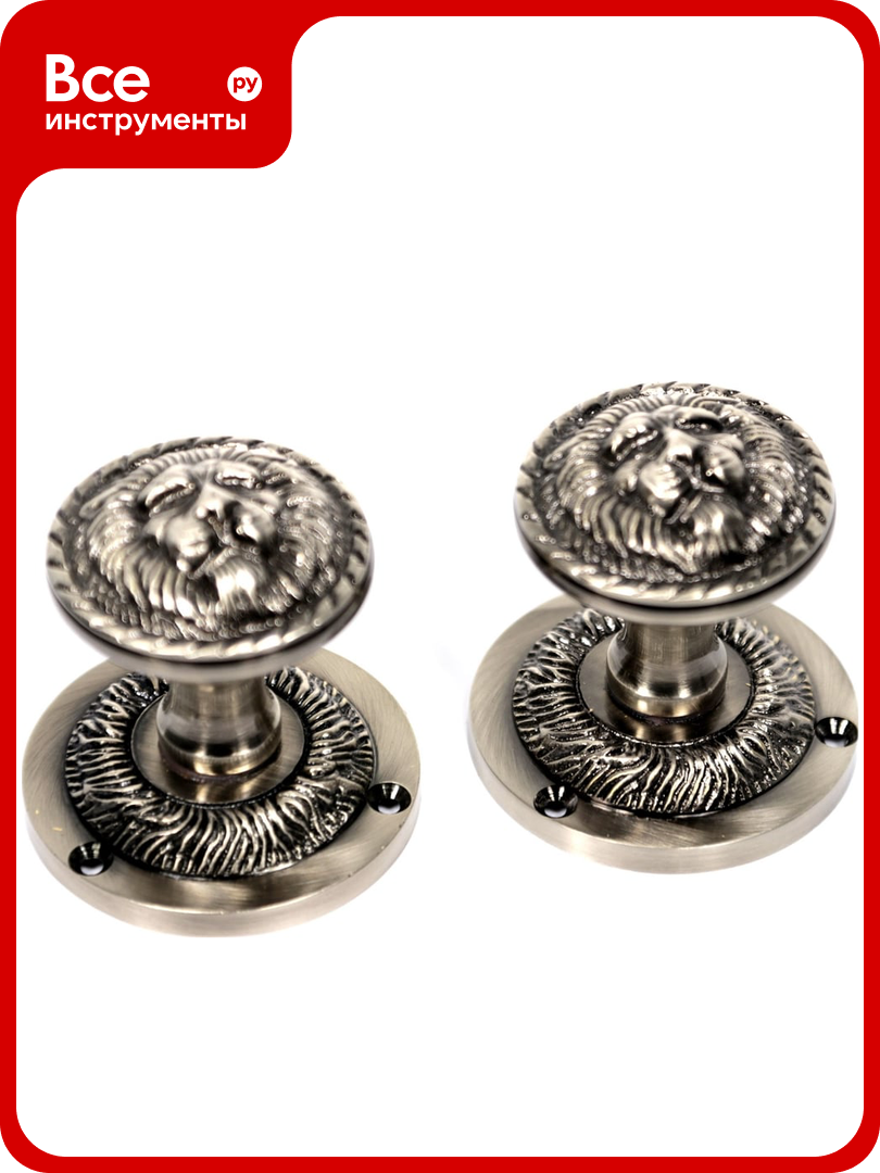 Дверные ручки Левша L.Baskerville EMPIRE LB-734 пара, старинное серебро У2-1639. СС