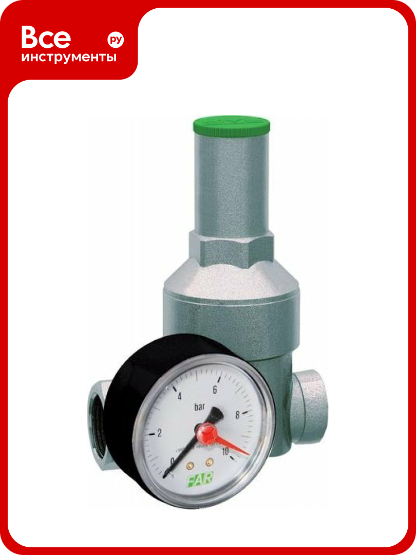 Редуктор FAR 3/4" ВР-ВР хром, с манометром FA 2855 34